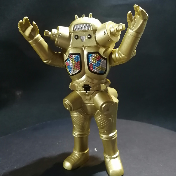 3D Printable Monster defeated by Ultraman（generated by revopoint POP ...