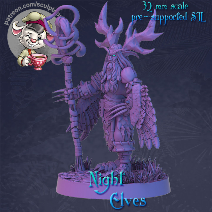 3D Printable Stormrage Night Elf calm posed - 32mm scale printable ...