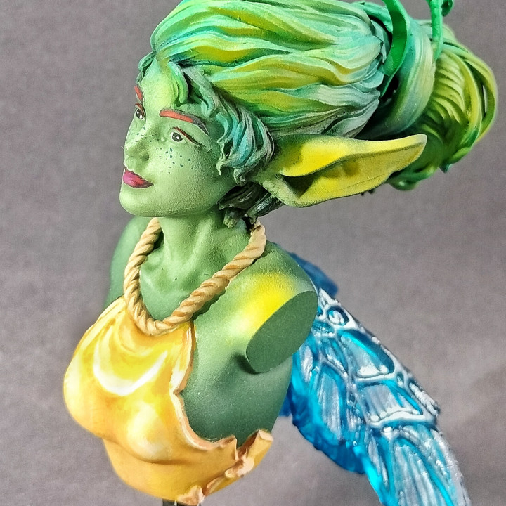 3D Print of Pixie bust pre-supported by NapoOrsoCapo