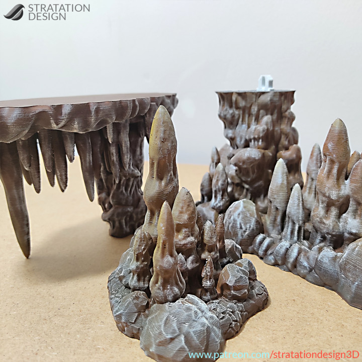 3D Printable Cave Decors by Stratation Design