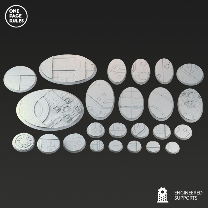 3D Printable Robot Legions Bases (Round & Square) by One Page Rules