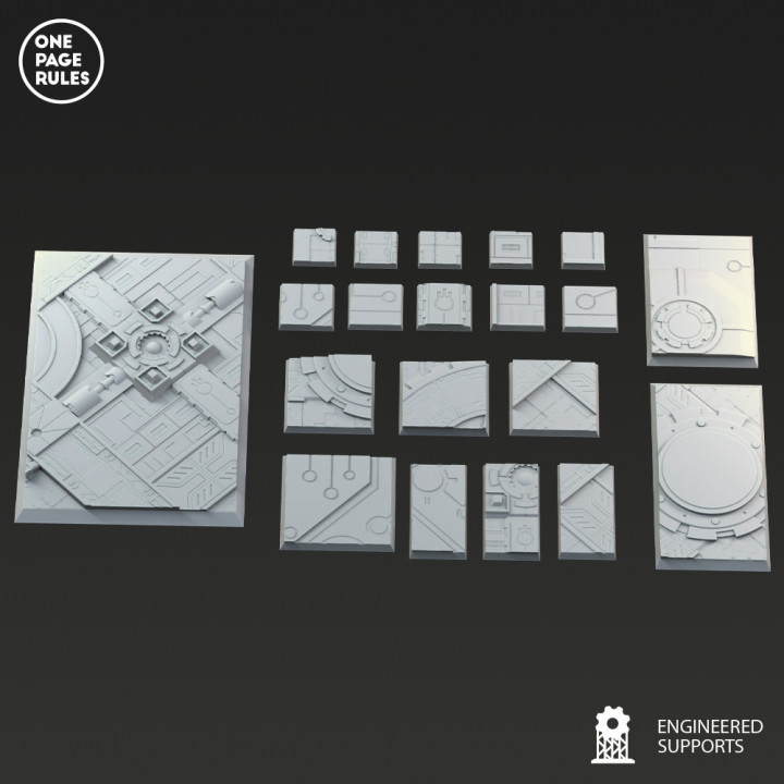 3D Printable Robot Legions Bases (Round & Square) by One Page Rules