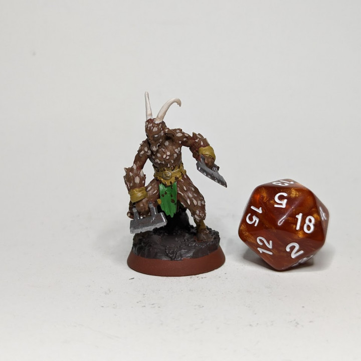 3D Print of Tales of Grimmwood- Satyr Brawler by Quixotic42