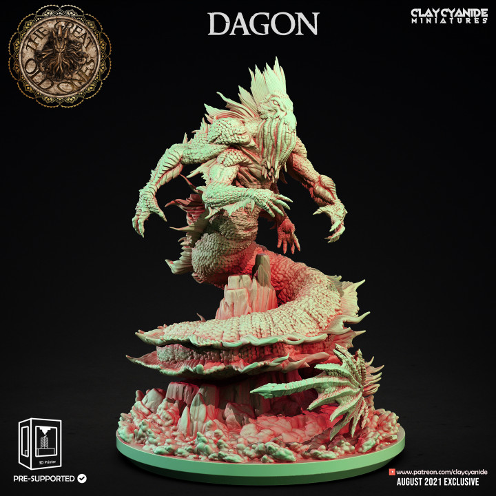 3D Printable Dagon by Clay Cyanide Miniatures