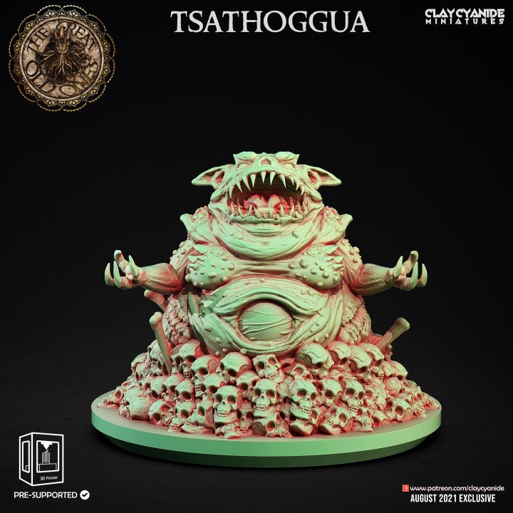 3D Printable Tsathoggua by Clay Cyanide Miniatures