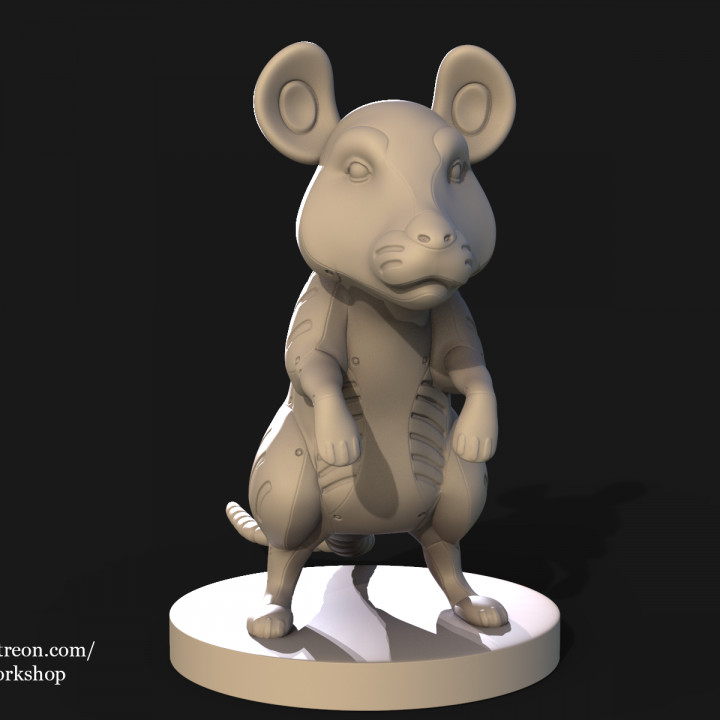 3D Printable Cyber Mouse by WarehouseWorkshop