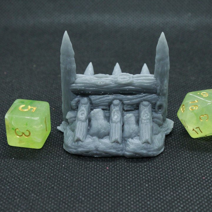 3D Printable Wood Stake Barricade (Pre-Supported) by Admiral Apocalypse