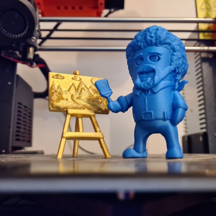3D Printable Mini Bob Ross by Wekster