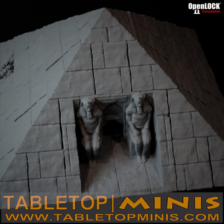3D Printable Egyptian Pyramid Walls by TableTopMinis