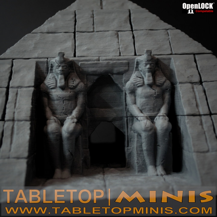 3D Printable Egyptian Pyramid Walls by TableTopMinis