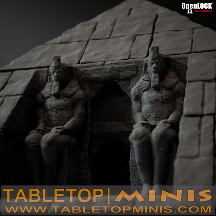 3D Printable Egyptian Pyramid Walls by TableTopMinis