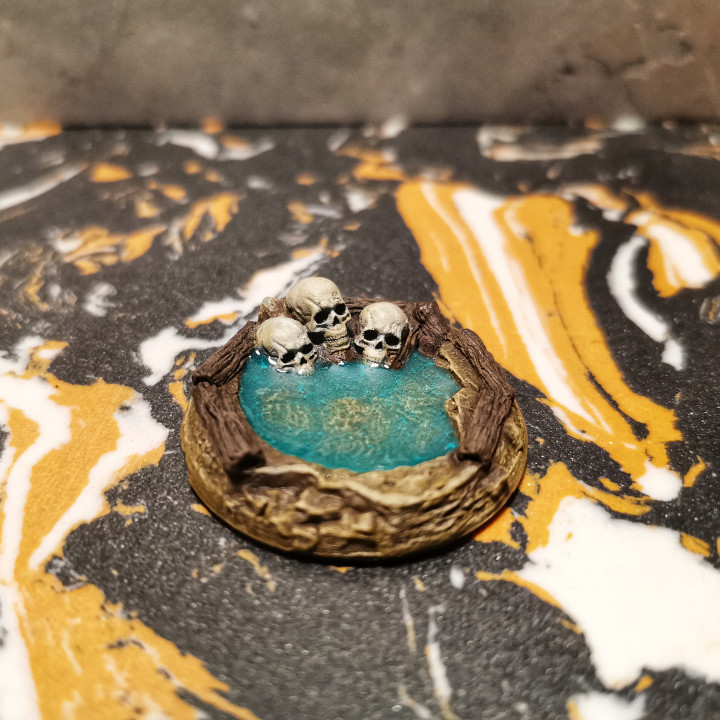 3D Printable Skull Pond (32mm//Pre-supported) by Admiral Apocalypse