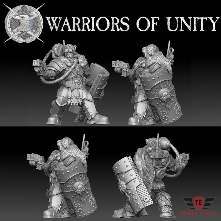 3D Printable Warriors of Unity - Aenaetor Comms Officer by Tagged Events