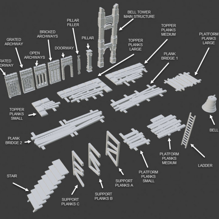 3D Printable Fantasy Ruins - Modular Building Blocks to Make The Ruined ...