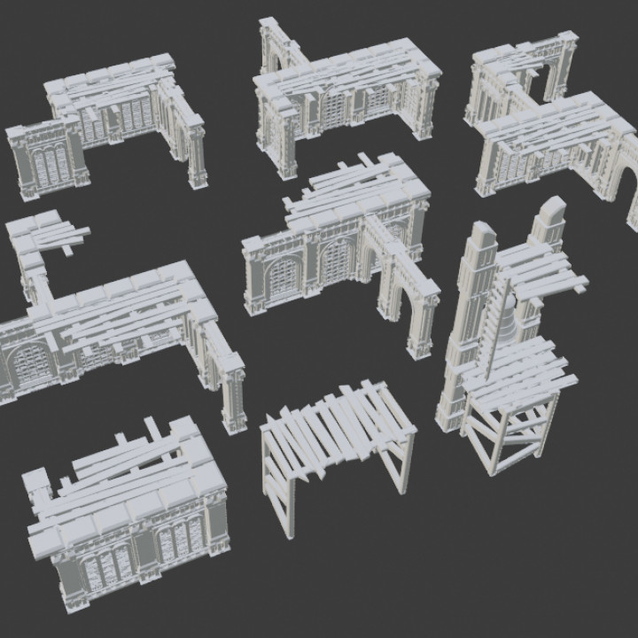 3D Printable Fantasy Ruins - Modular Building Blocks to Make The Ruined ...