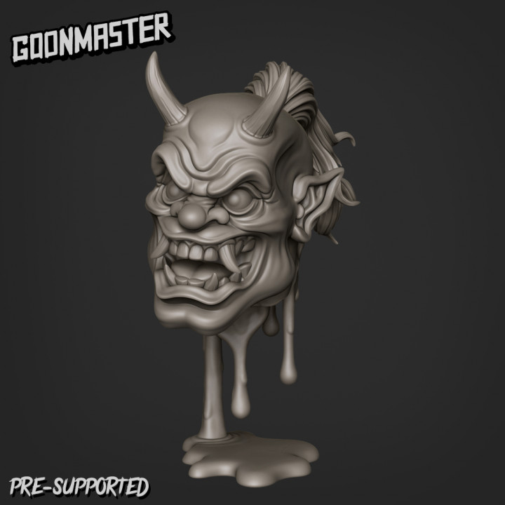 3D Printable Flying Oni Head 1 by Goon Master