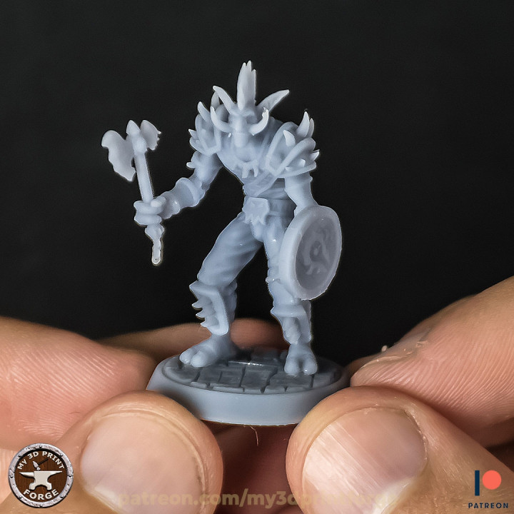 3D Printable Troll Warrior with weapon swap spear or axe by My3DPrintForge