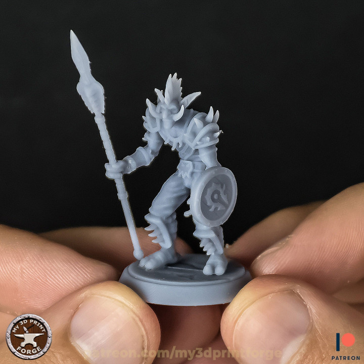 3D Printable Troll Warrior with weapon swap spear or axe by My3DPrintForge