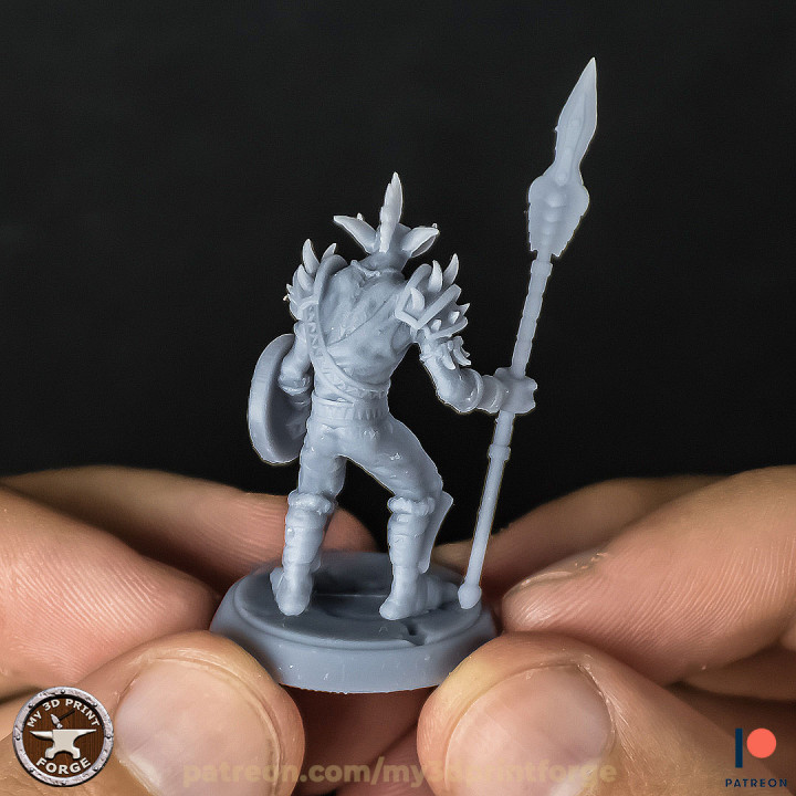 3D Printable Troll Warrior with weapon swap spear or axe by My3DPrintForge