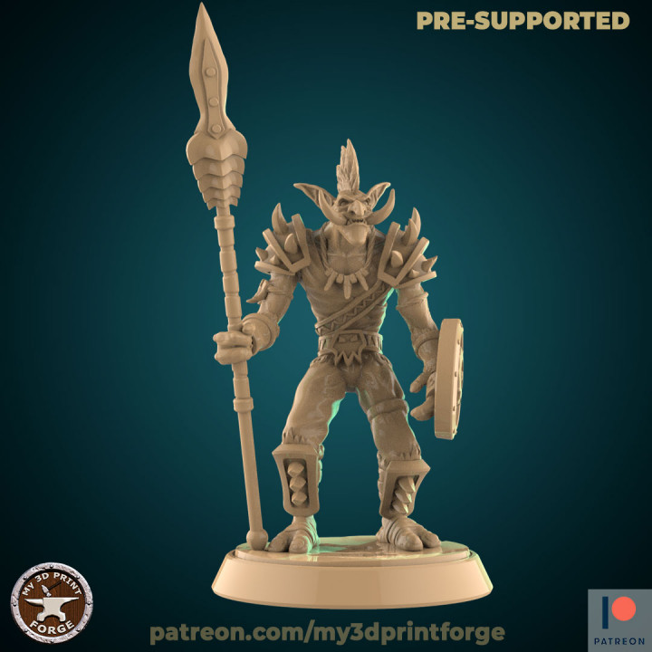 3D Printable Troll Warrior with weapon swap spear or axe by My3DPrintForge