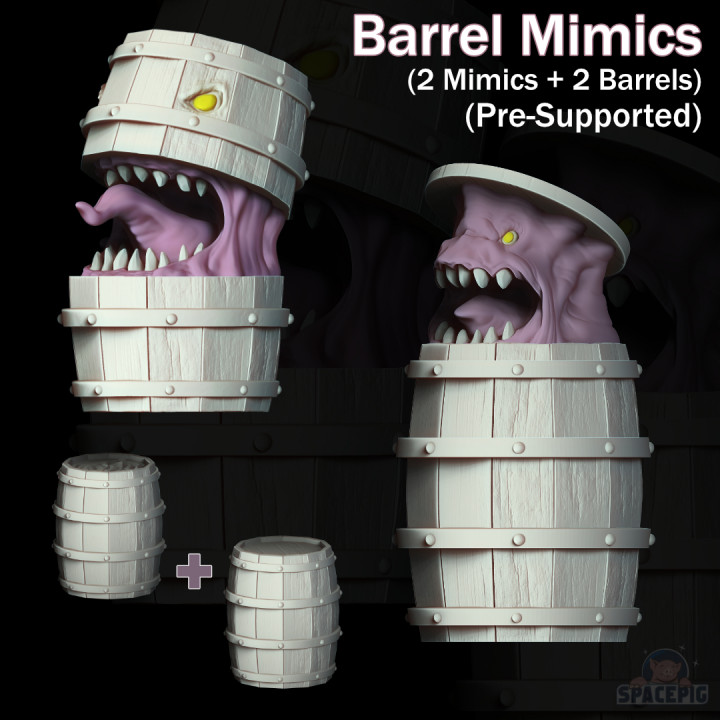 3D Printable Barrel Mimic Bundle by Commander SpacePig