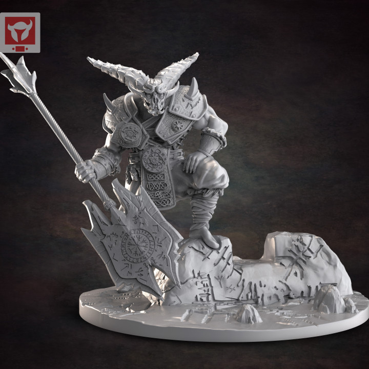 3D Printable Executioner at Execution stone by Red Clay Collectibles