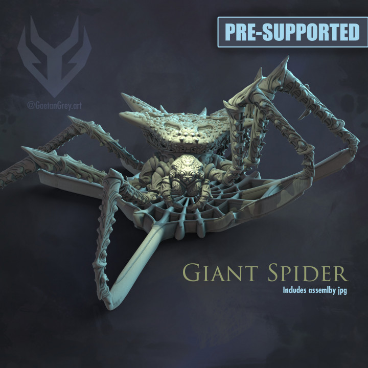 3D Printable Giant Armored Spider by Grinning God