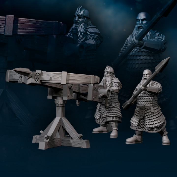 3D Printable Dwarf Ballista | Kalak Dwarves | Davale Games | Fantasy by ...
