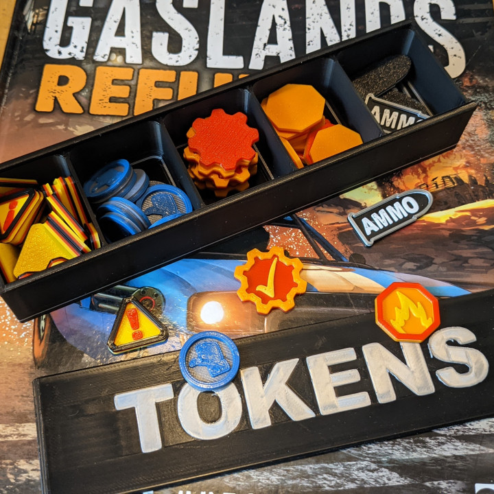 3D Printable Game Token Boxes with Sliding Lids by brander roullett