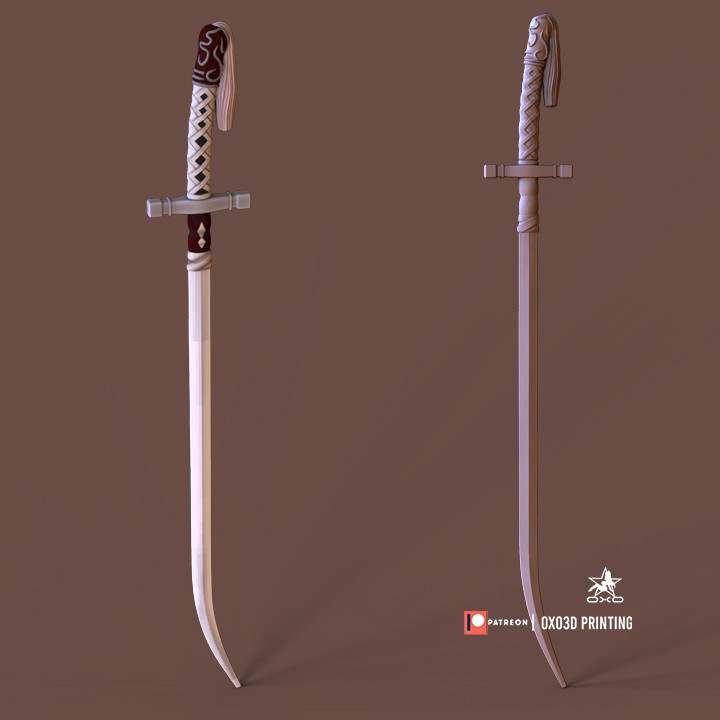 3D Printable NieR Automata A2 Sword cosplay by OXO3D Figures