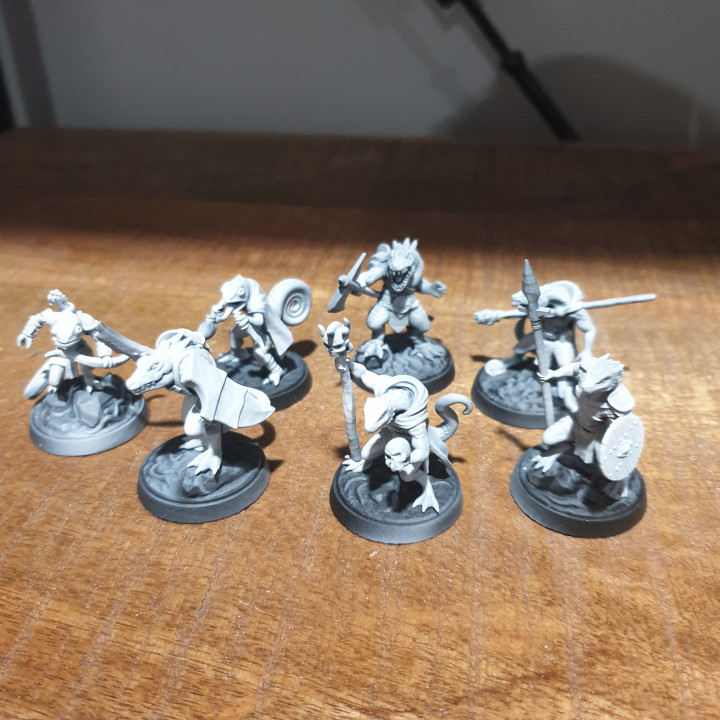 3D Printable Lizardman Tribe Miniatures set - Supported by Lost World ...
