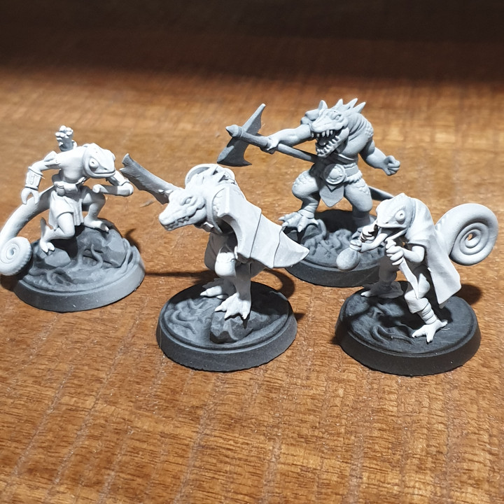 3D Printable Lizardman Tribe Miniatures set - Supported by Lost World ...