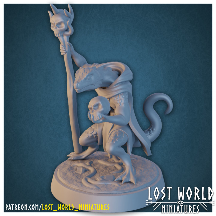 3D Printable Lizardman Tribe Miniatures set - Supported by Lost World ...