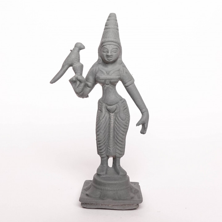3D Printable Meenakshi - Fish Eyed Warrior Goddess by VedicFutura