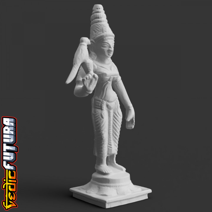 3D Printable Meenakshi - Fish Eyed Warrior Goddess by VedicFutura