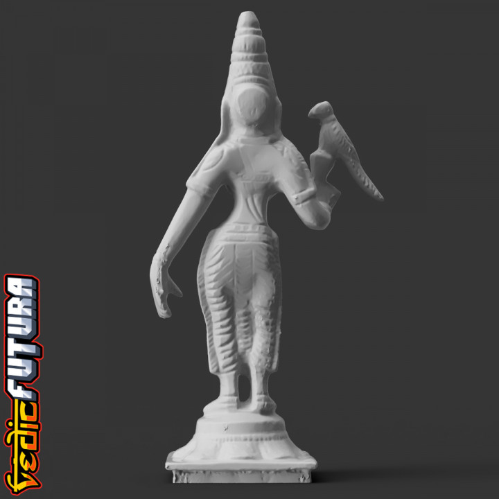 3D Printable Meenakshi - Fish Eyed Warrior Goddess by VedicFutura