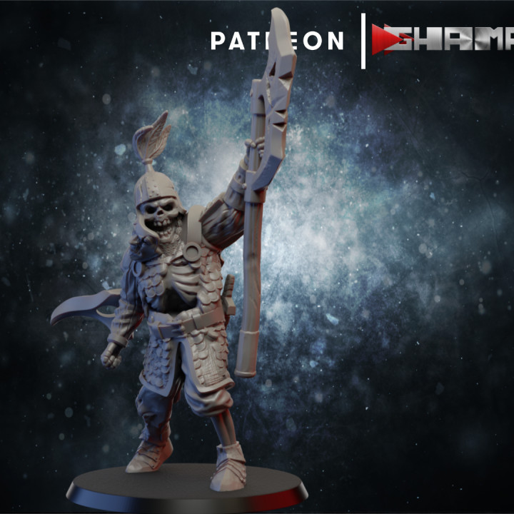 3D Printable Undead skeleton 3 support ready by Ghamak