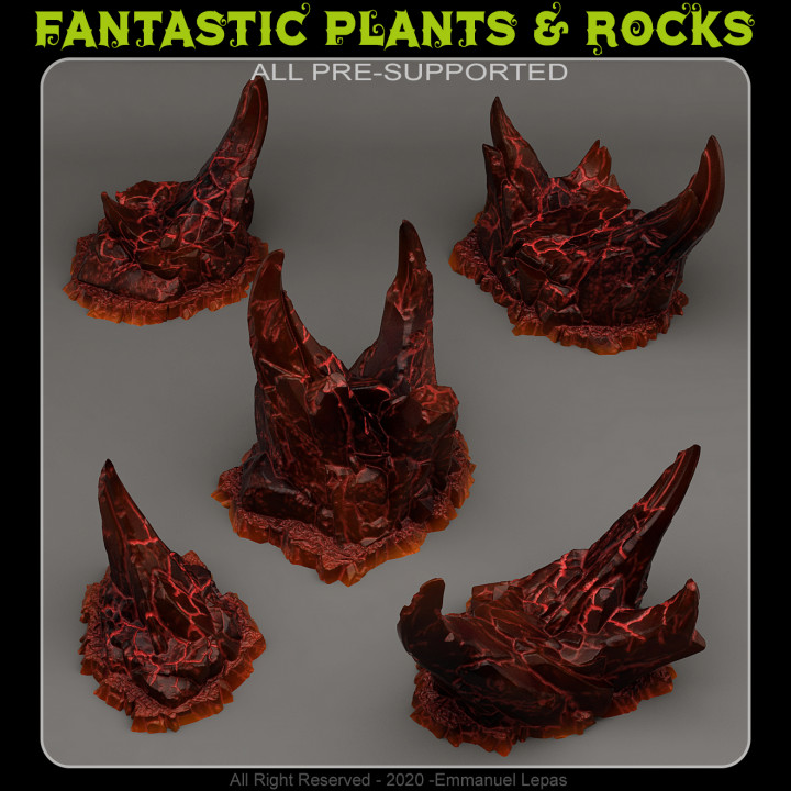 3D Printable STONES FROM HELL by Fantastic Plants And Rocks