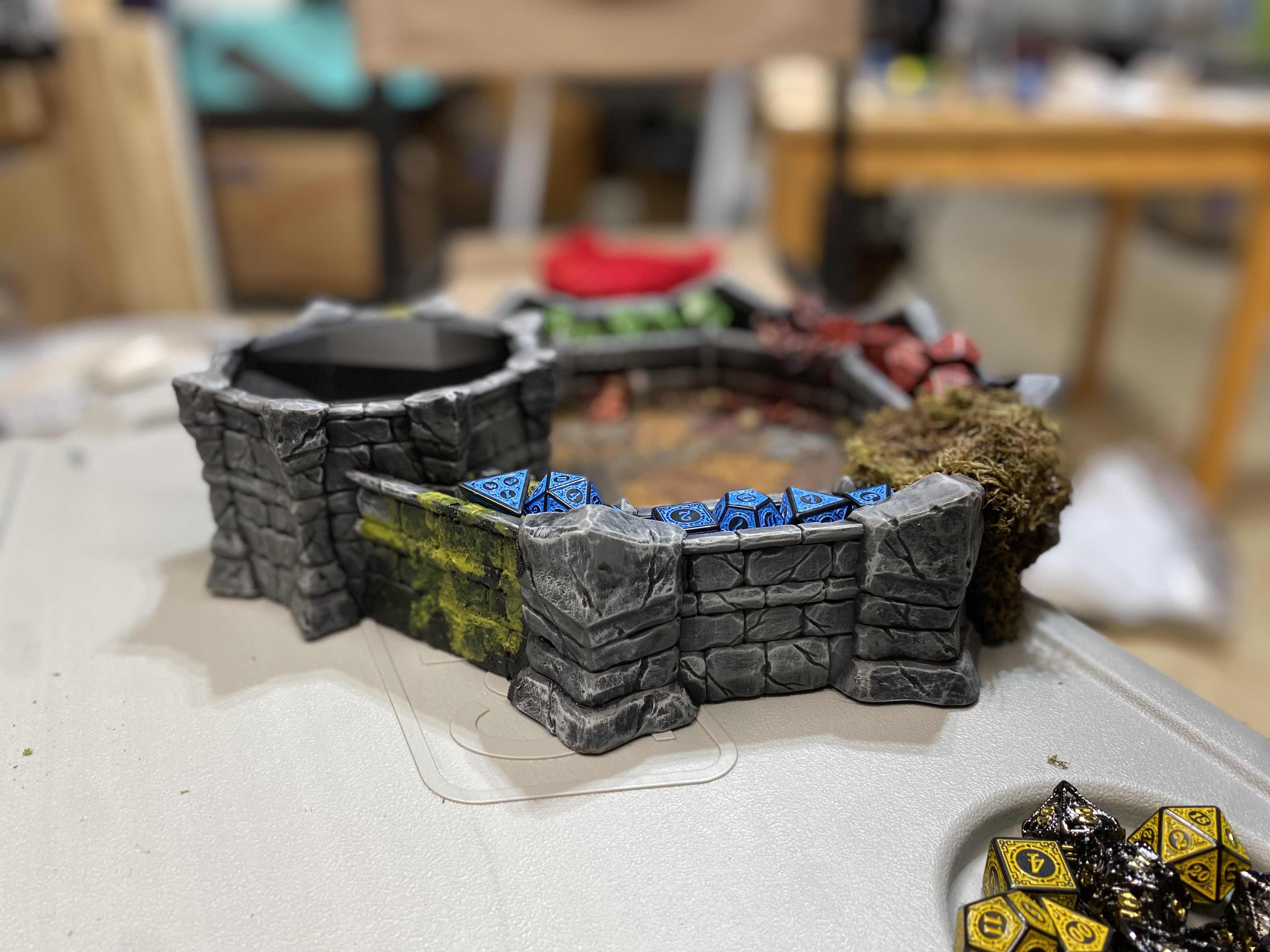 3D Print of Dice tower & Tray by johngarlasco