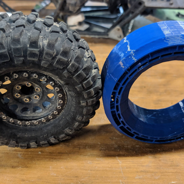 3D Printable 4.75" Tire Insert (1.9" wheel) by Daniel Anguita