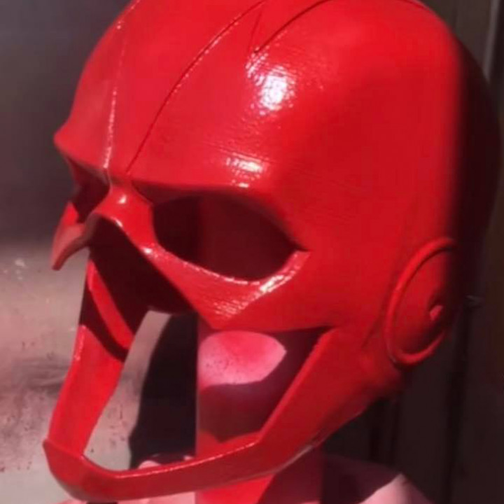 3D Print of Flash Helmet - DC Comics Cosplay by 3DpropsDesigns