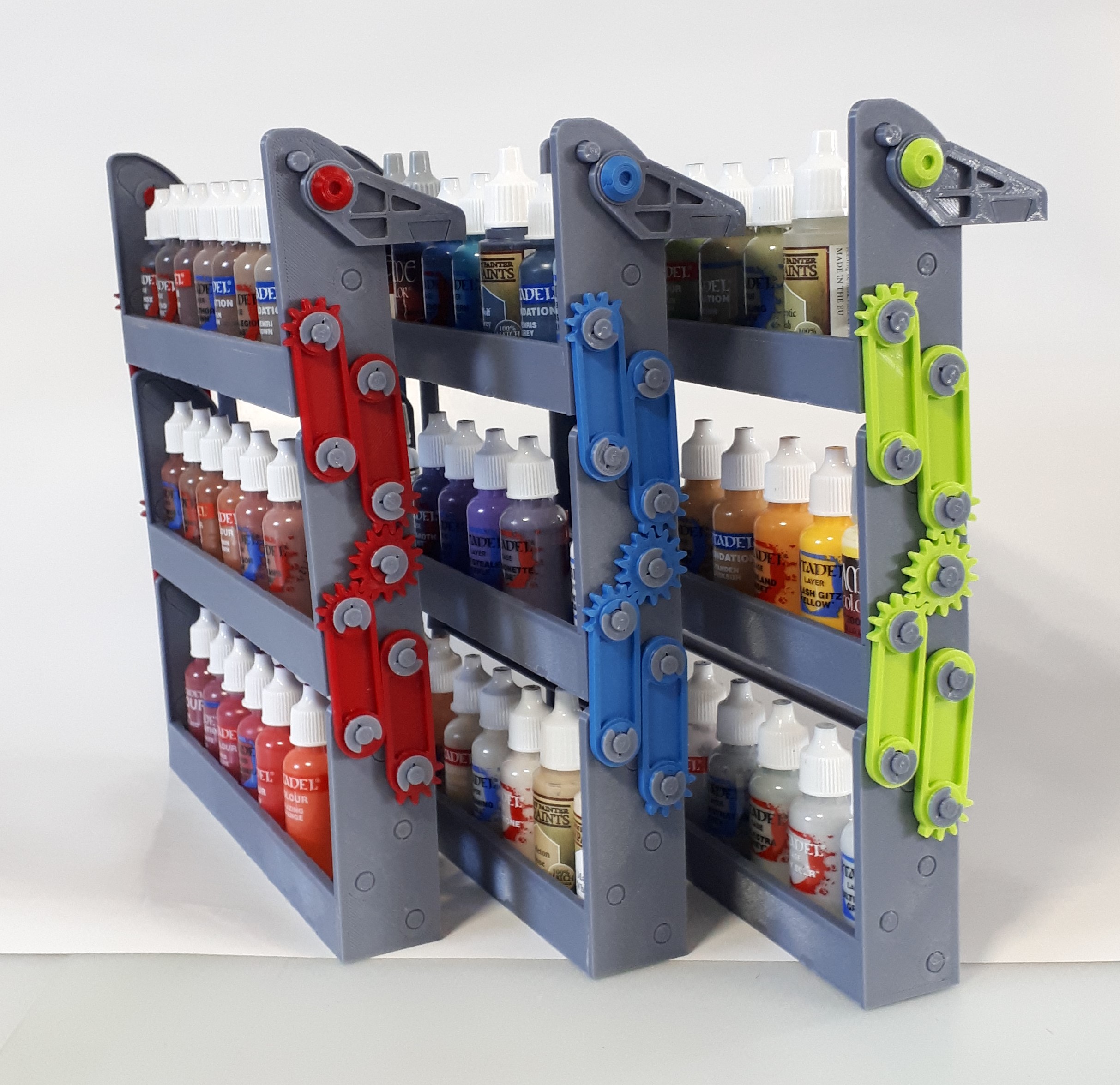 3D Printable Scissor Paint Rack - Vallejo by fhuable