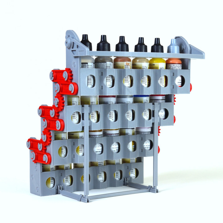 3D Printable Scissor Paint Rack - Vallejo by fhuable