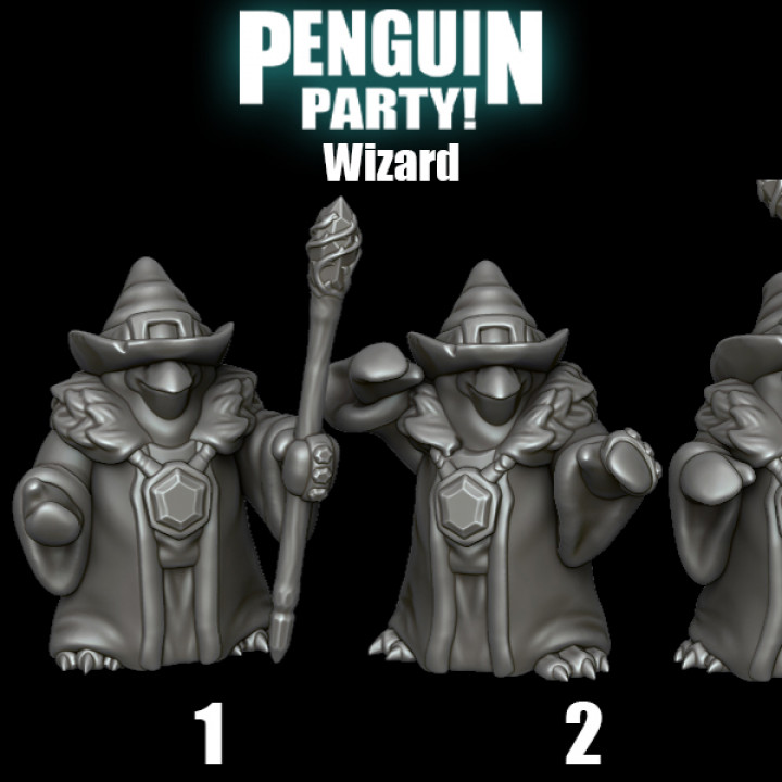 3D Printable Penguin Wizard - Penguin Party! by Jamie Korte