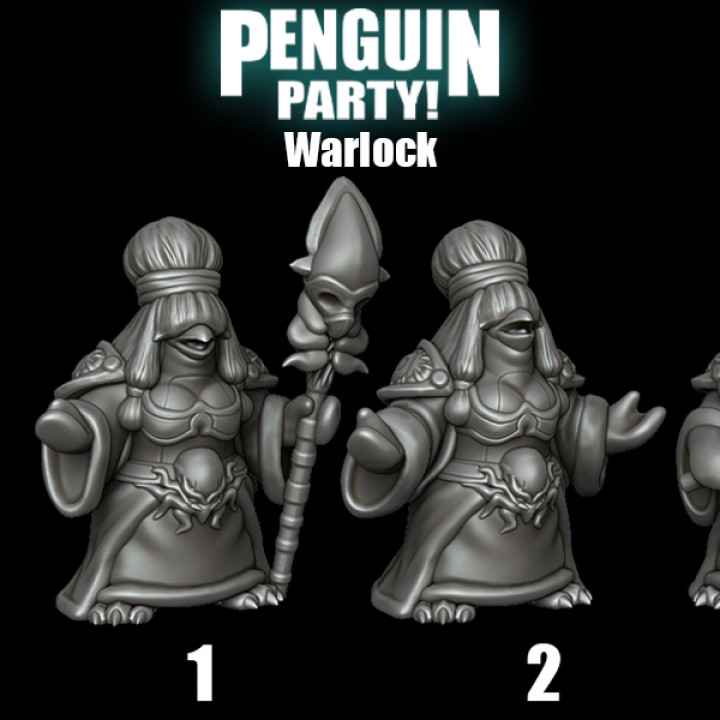 3D Printable Penguin Warlock - Penguin Party! by Jamie Korte