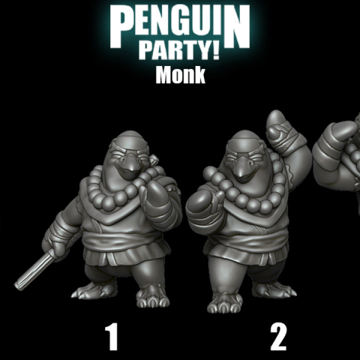 3D Printable Penguin Monk - Penguin Party! by Jamie Korte