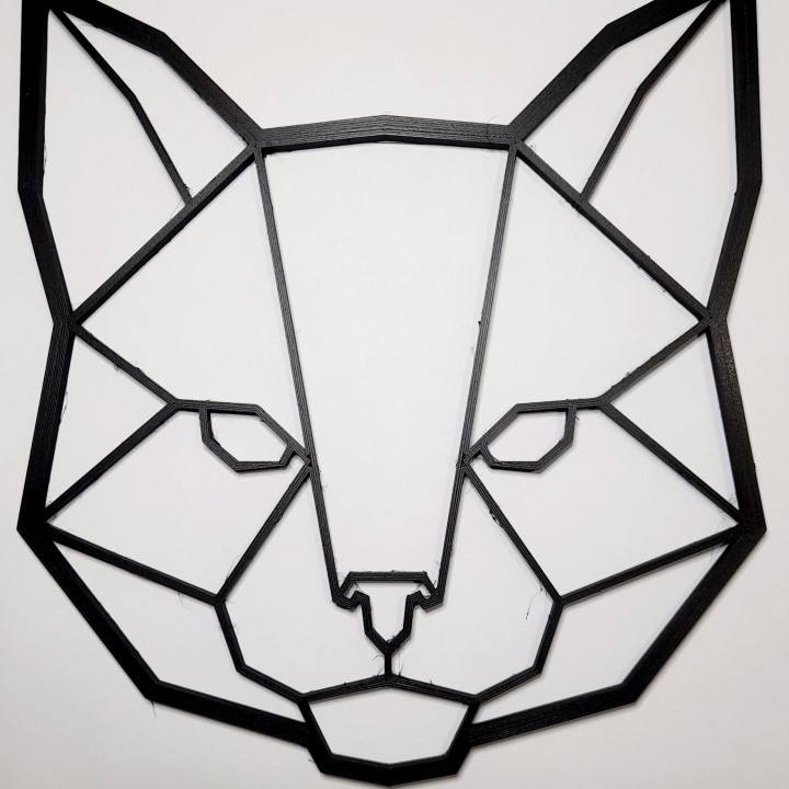 3D Printable Geometric Cat Face by Joshua Davis