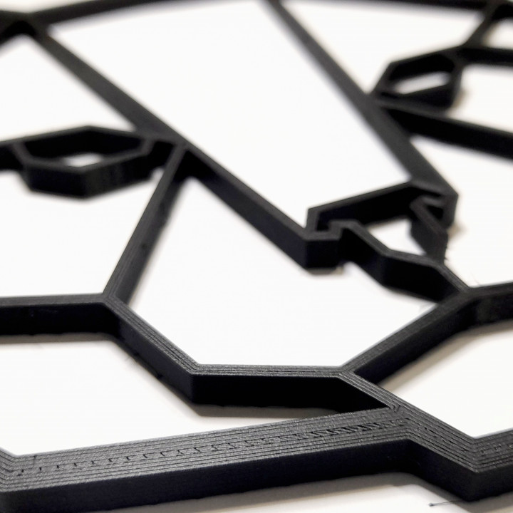 3D Printable Geometric Cat Face by Joshua Davis