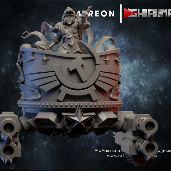 3D Printable red sisters 3 supreme commander support ready by Ghamak