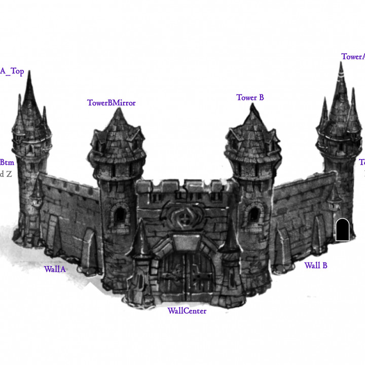 3D Printable Modular Citadel GM Screen - SUPPORT FREE! by FatesEnd